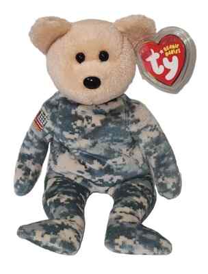 Ty Beanie Baby SALUTE the American Bear (Flag on Arm - Internet ...