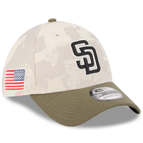 San Diego Padres New Era 2025 Armed Forces Day 39THIRTY Flex Hat Cap ...