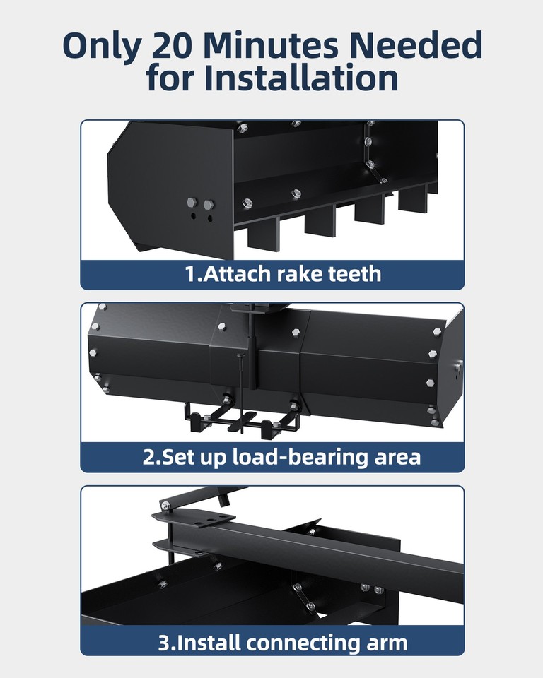 42" Tow-Behind Box Blade Scraper Yard Garden ATV UTV Tractor Mower ...