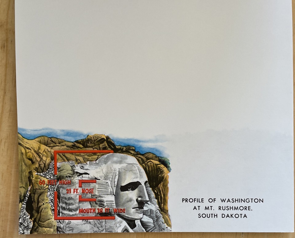 MOUNT RUSHMORE Note Pad #4861 Vintage Vagabond Stationery | eBay