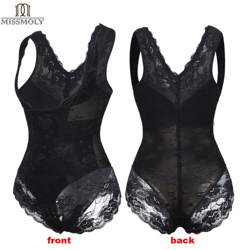 Damen Shapewear Bodys Figurformend Miederbody Shaper Bauchweg Push Up ...