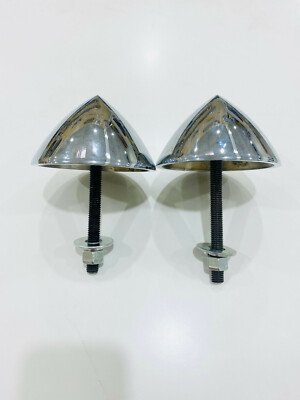 FRONT ACCESSORY BUMPER BULLETS CHROME , PAIR. FITS 1957 CHEVY | eBay