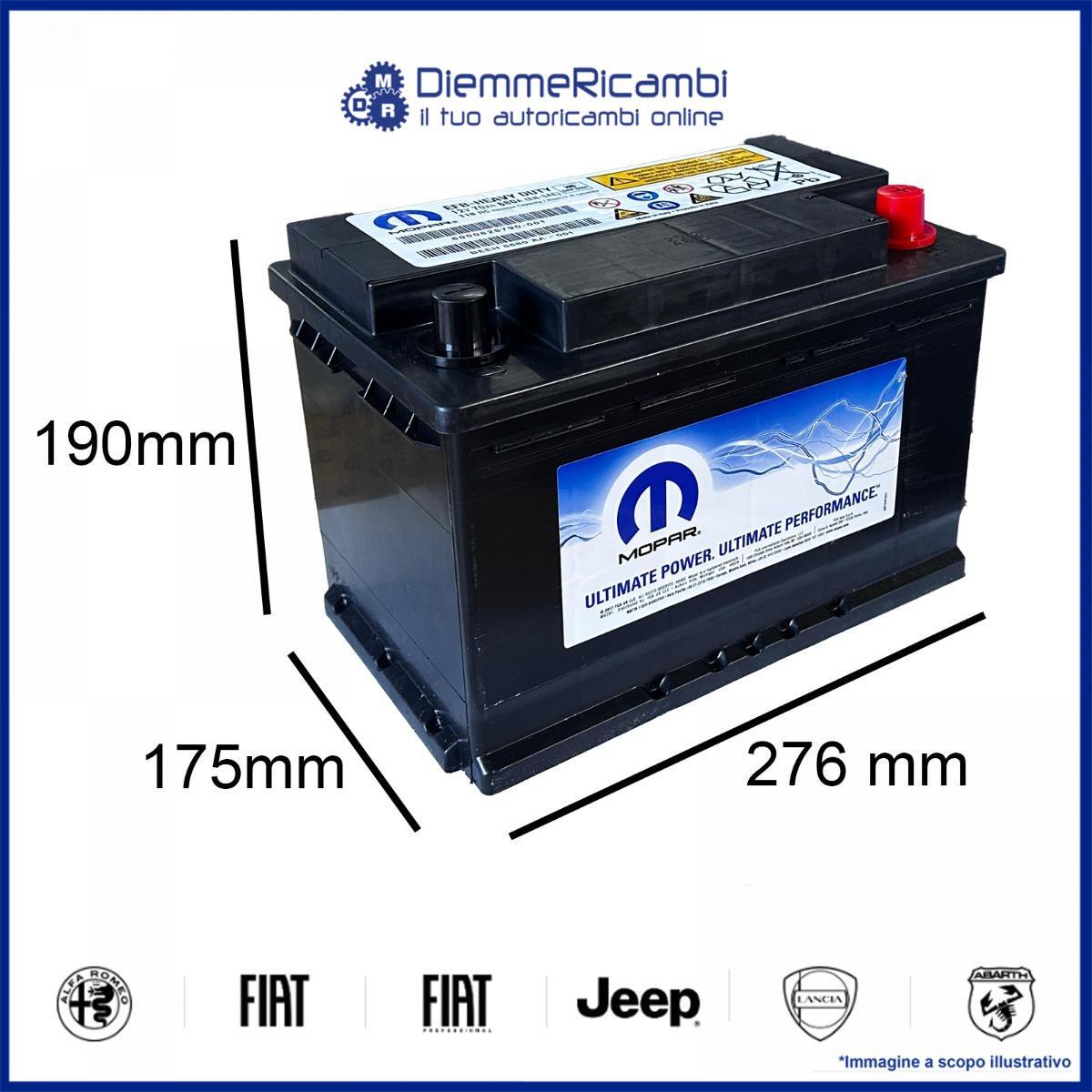 BATTERIA AUTO 70Ah 680A MOPAR START & STOP ORIGINALE FIAT ALFA ROMEO ...