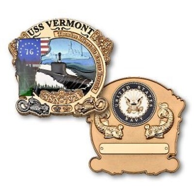 USS VERMONT SSN-792 NUCLEAR POWERED SUBMARINE 2.25 " CHALLENGE COIN | eBay