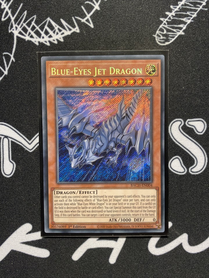 Blue-Eyes Jet Dragon | BACH-EN004 | Secret Rare | 1st Edition | Mint ...