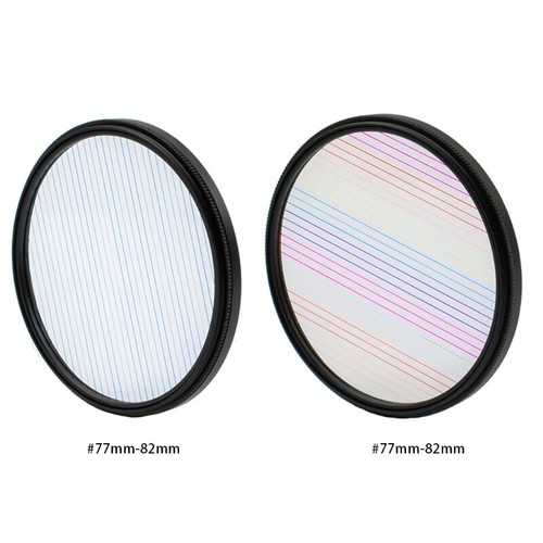 Rainbow/Blue Streak Effect Filter-77/82mm Circular Lens Brushed Flare ...