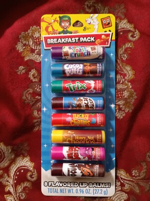 Breakfast Pack Lip Balm 8 cereal flavored lip balms NEW | eBay