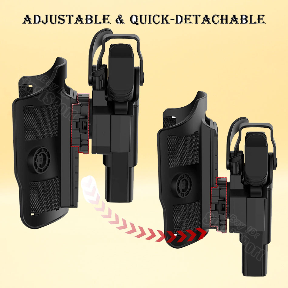 Police Drop Leg Duty Holster Fit Glock 17 19 44 45 23 22 31 G17 gen 5 1 ...