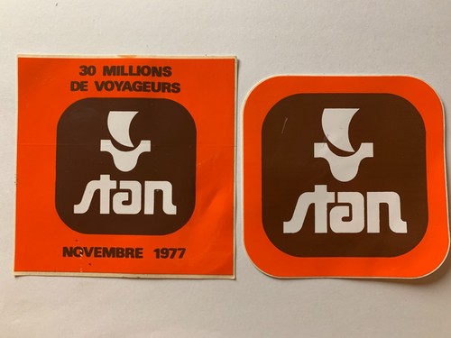 LOT 2 STICKERS 30 MILLIONS DE VOYAGEURS STAN 1977 - VINTAGE ORANGE | eBay