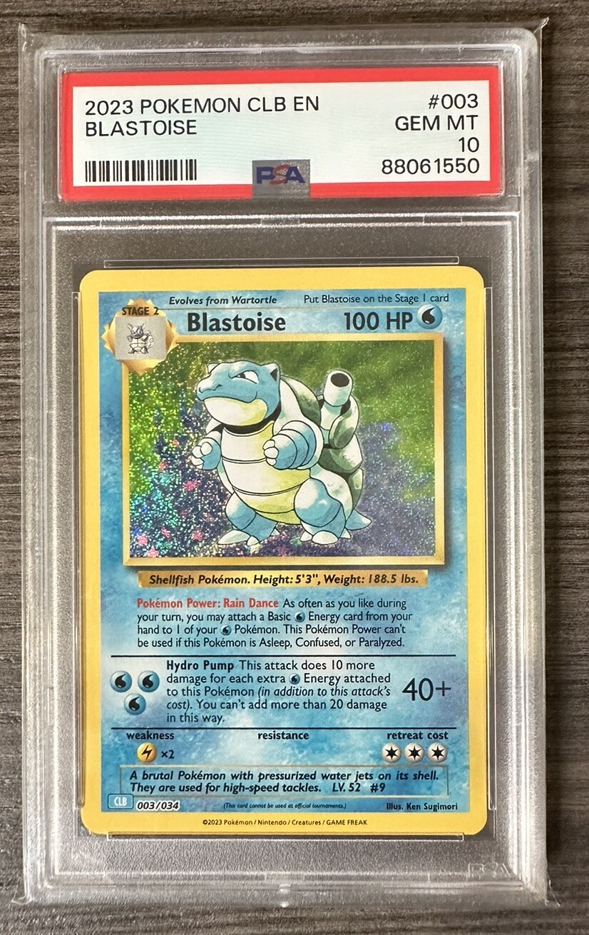 Pokemon Classic Collection Blastoise Holo CLB 003/034 PSA 10 | eBay