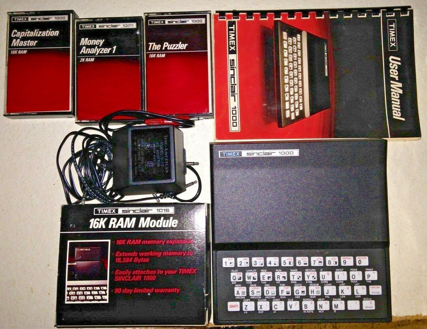 VINTAGE RARE TIMEX SINCLAIR 1000 Personal Computer with 16K RAM Module ...