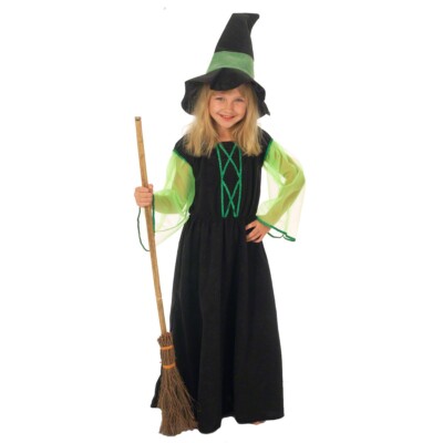 Kids Witch Costume Age 5-7 Halloween Fancy Dress Book Day 128cm Charlie ...