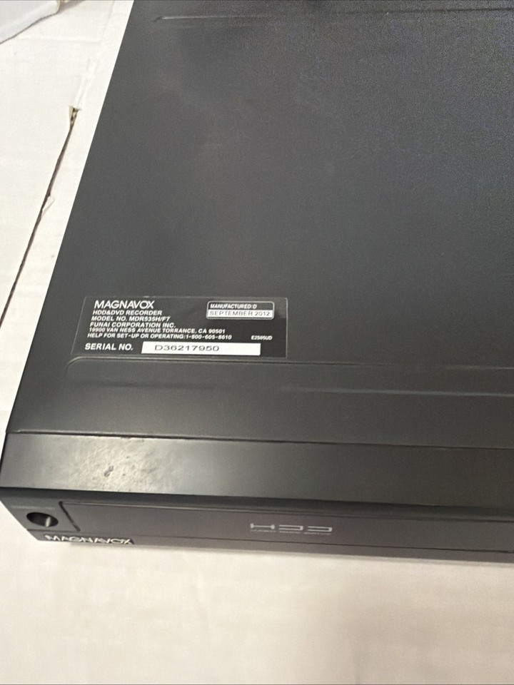 Magnavox MDR535H/F7 DVD Player Recorder With 500GB HDD DVR and Remote ...