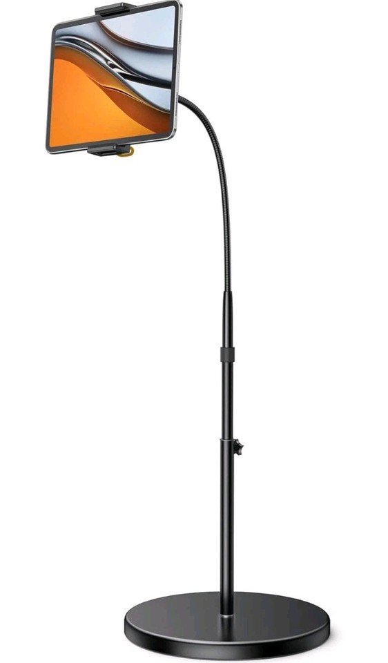 Lamicall FT01 Black Portable Adjustable Heavy Duty Tablet Floor Stand 5 ...