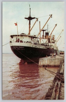 Liverpool Packet Ship Windsor Nova Scotia High Tide Postcard Canada ES ...