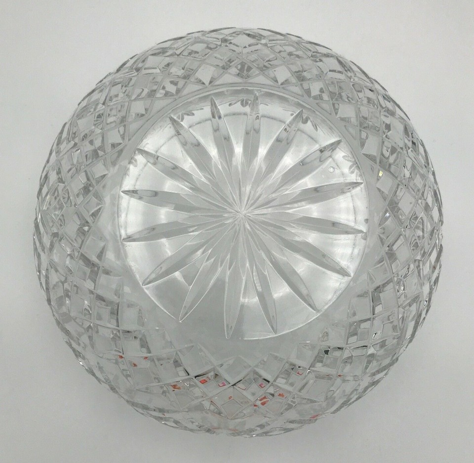 Cut Crystal 8.25" Serving Bowl Ludlow Pattern Unmarked Vintage Salad ...