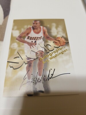 Eric Washington/Nuggets 1998 Skybox Premium Basketball Autographics ...