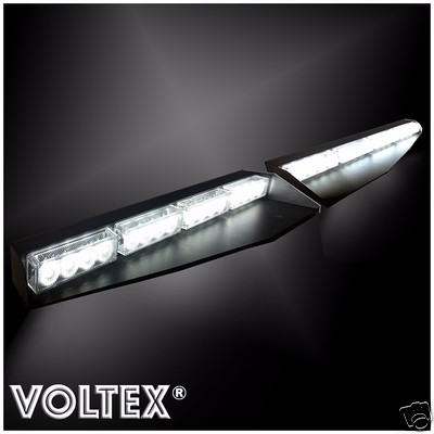 NEW VOLTEX® CLEAR VISOR SPLIT DECK 1W DASH LED LIGHTBAR STROBE LIGHT ...
