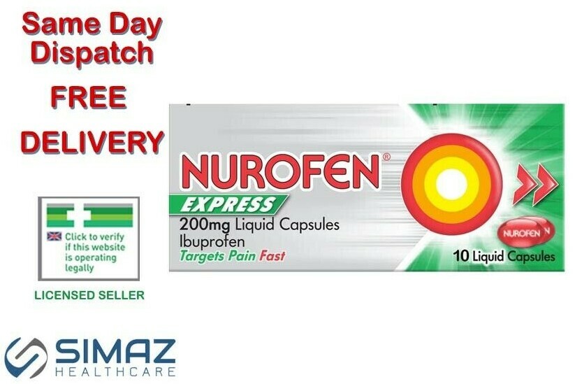 Nurafen Express 200mg Liquid Capsules FAST PAIN RELIEF Nurofn GSL | eBay UK