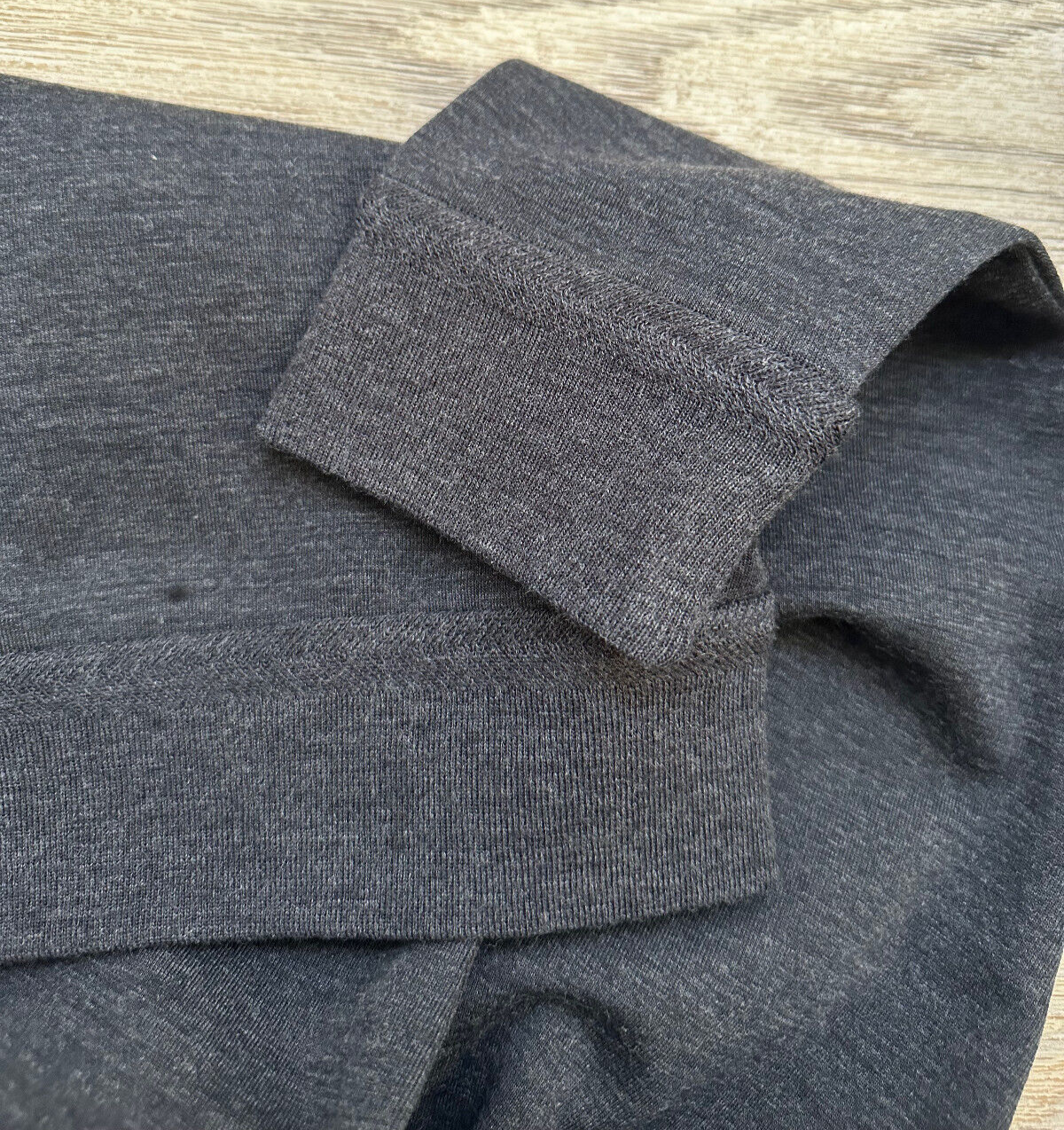 Ralph Lauren Purple Label Double Knit Hoodie M Dark Grey Wool Cotton ...