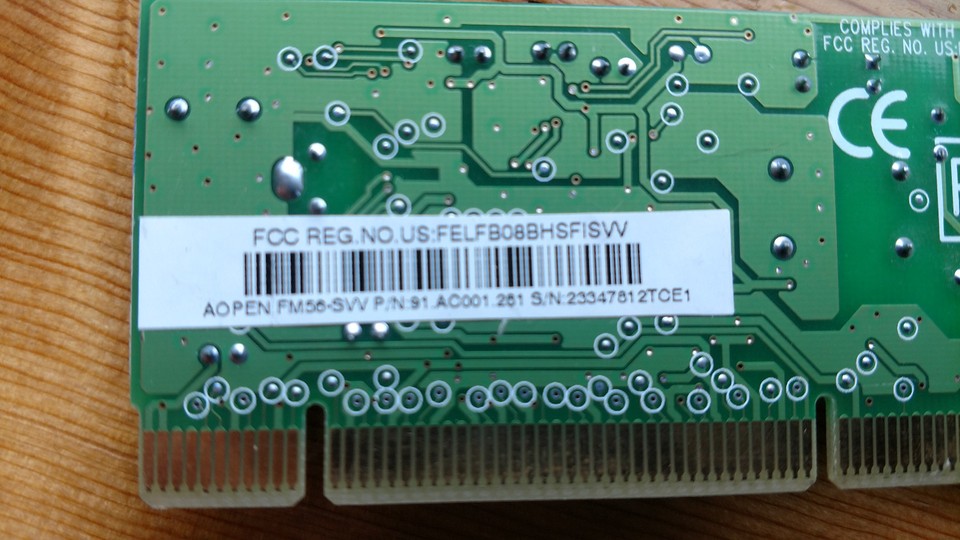 56k modem pci internal modem V.92 (AOPEN FM-SVV) | eBay