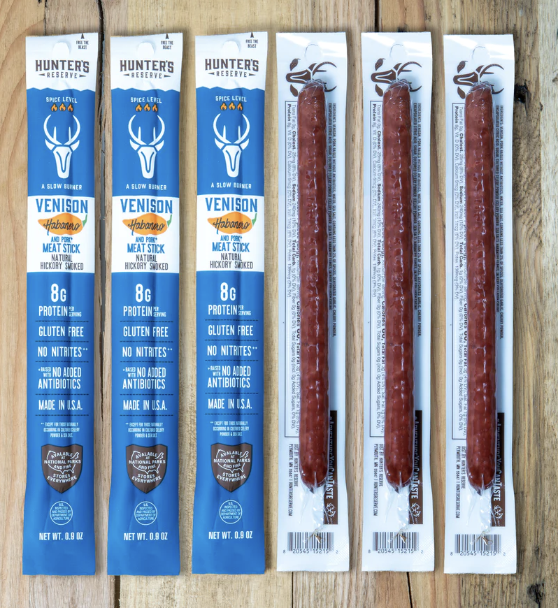 Hunter’s Reserve VENISON HABANERO .9oz Trail Sticks 6 Pack EXOTIC MEAT ...