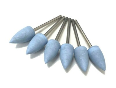 Silicone Abrasives 15x5mm Fine Light Blue Bullet Point Polisher Made in ...