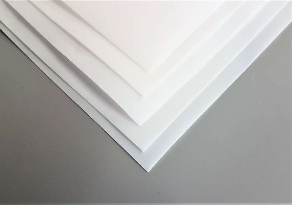 Plastic Sheet PTFE Teflon White Sheet Panel 0.25mm Thick Square 50mm to ...
