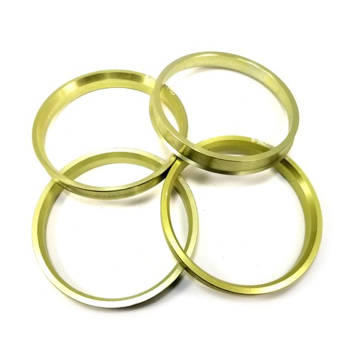 Set (4) Metal (Aluminum) Centric Rings 66.56mm Hub to 73.00mm Wheel/Rim ...