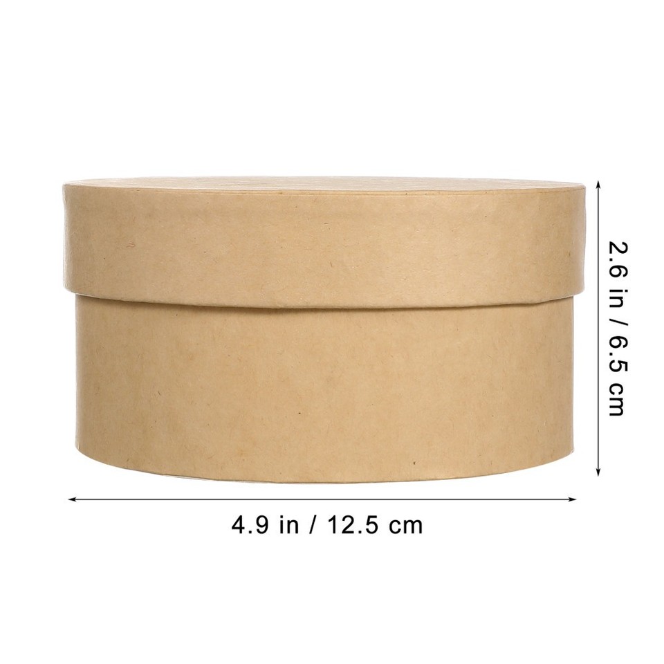 Gift Box with Lid Round Shaped Box Jewelry Storage Box Chocolate ...