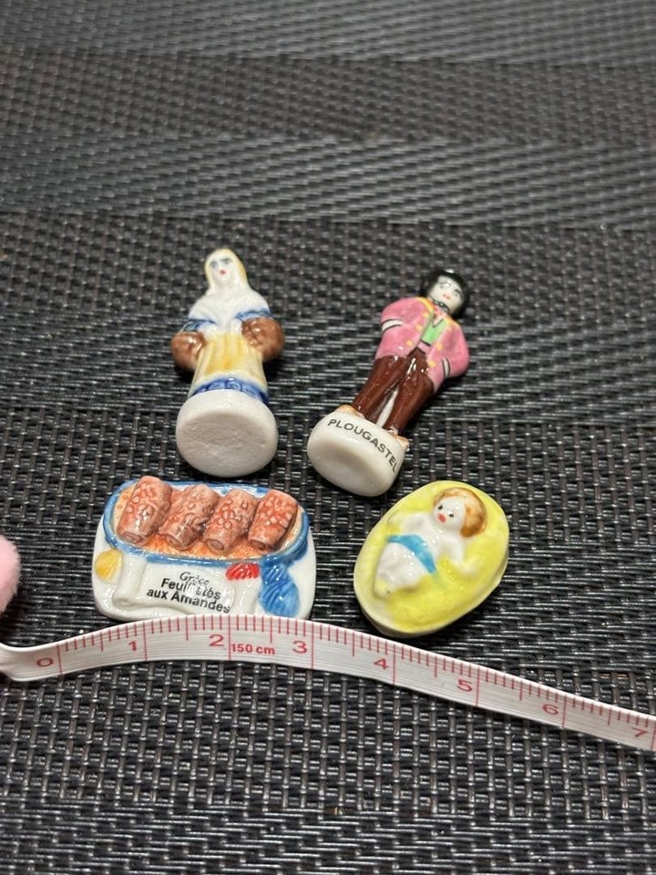 French Feve Set of 4 Vintage Ceramic Lucky Charms for Galette de Rois ...