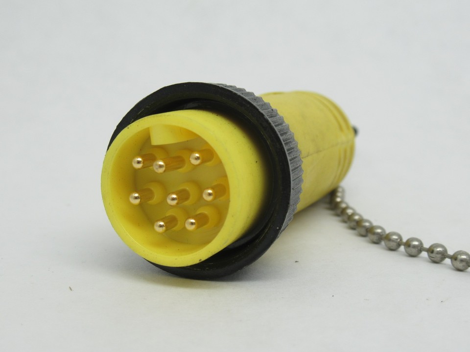 Brad Harrison 1300180468 Male Shorting Plug w/ Chain 8-Pin Yellow USED ...