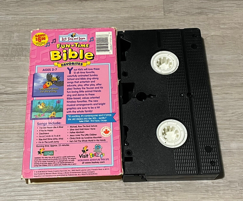 Let's Sing And Learn Fun-Time Bible Favorites VHS TAPE Animated Rare ...