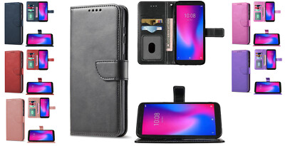 For Cricket Outlast U680AC Wallet ID Credit Card Pouch Case Phone Cover ...