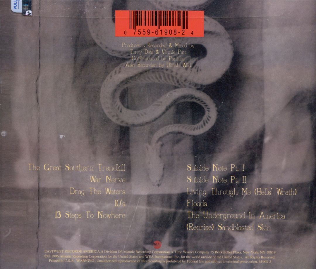 Pantera Albumomslag PANTERA: Official Live: 101 Proof CD. + 2 (two)