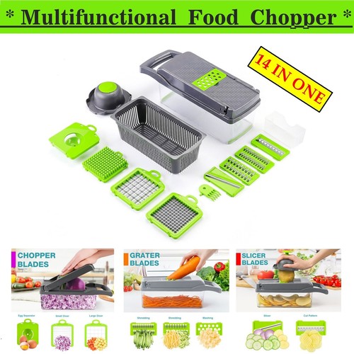 14 In 1 Multifunctional Kitchen Food Chopper Vegetable Slicer Dicer ...