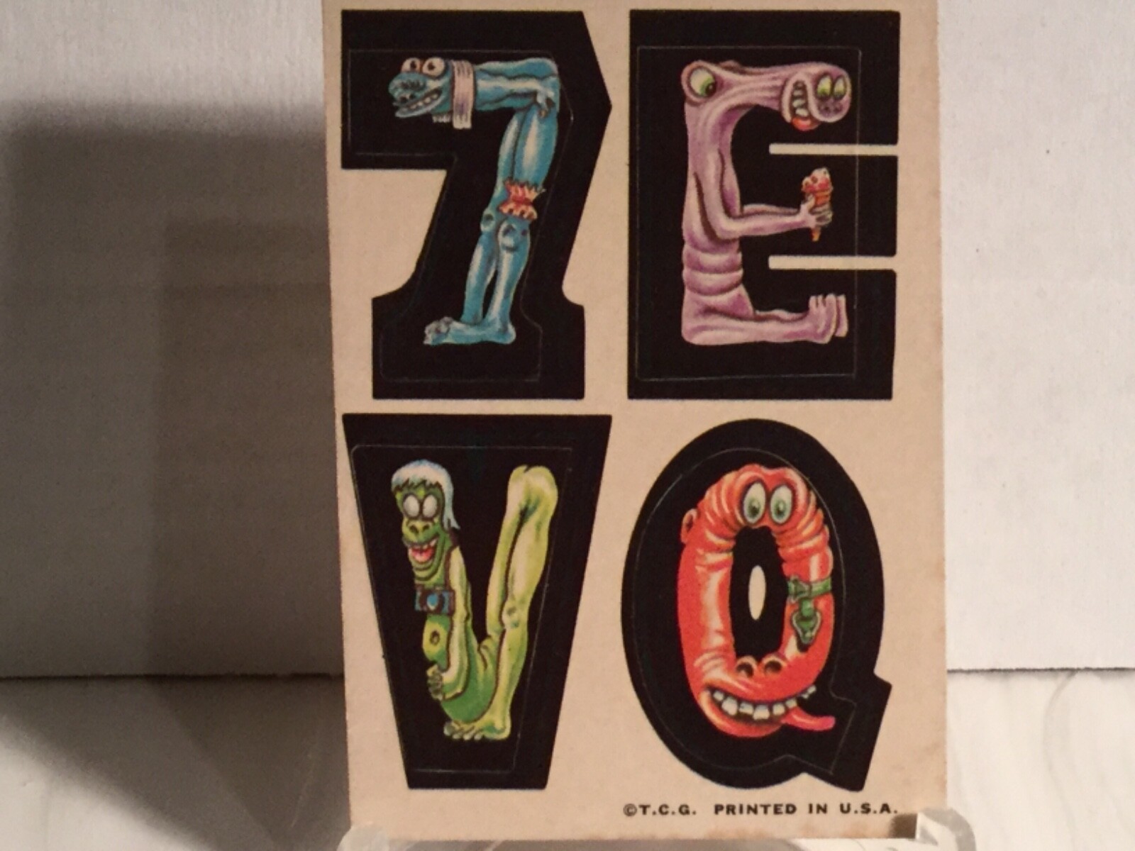 1967 Topps Nutty Initials Sticker The Letters 7EVQ - Monster Letters | eBay