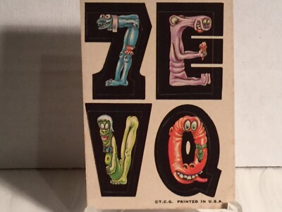 1967 Topps Nutty Initials Sticker The Letters 7EVQ - Monster Letters | eBay
