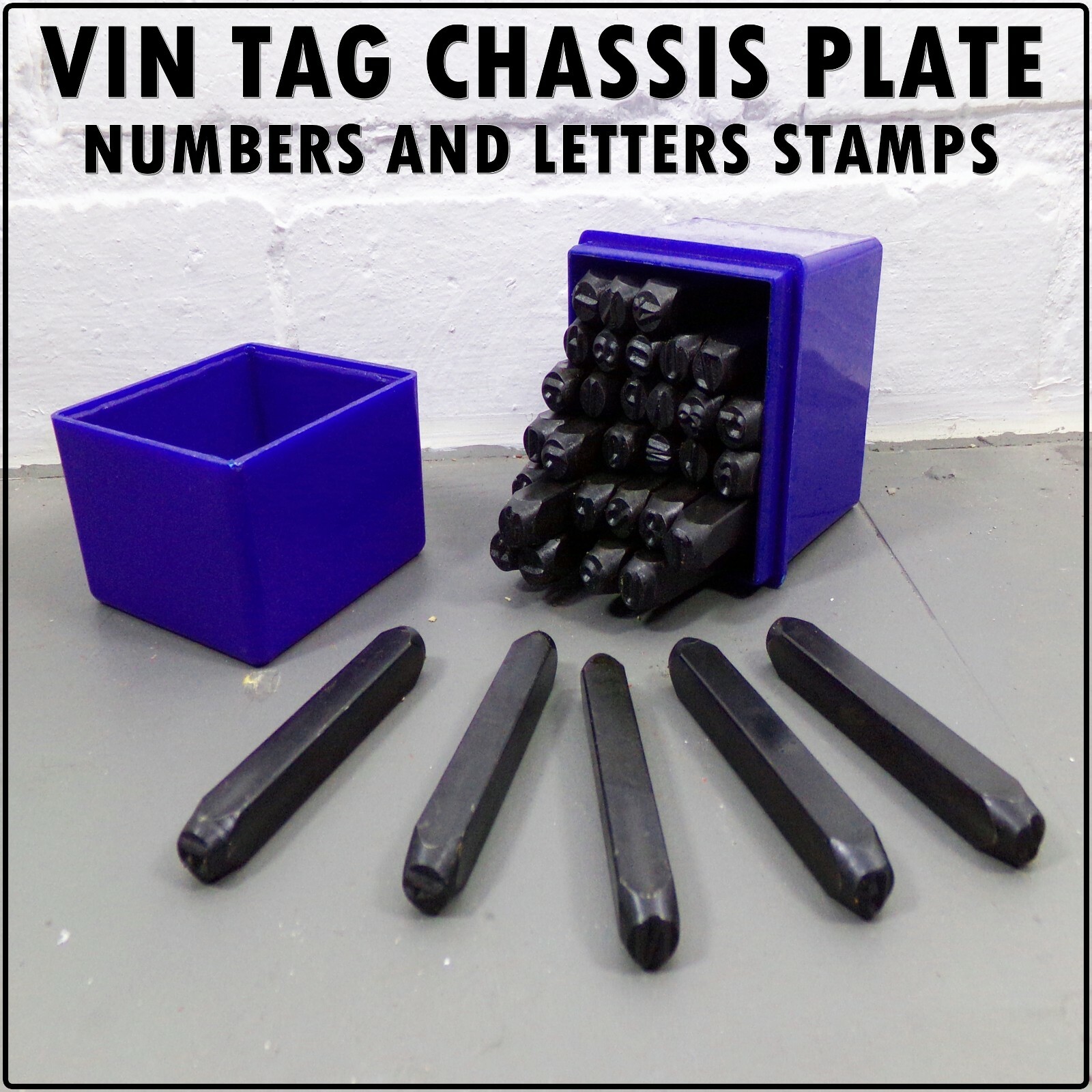 Number Letter Stamp Identity Vin Plate Chassis Tag Classic Car ID Punch ...