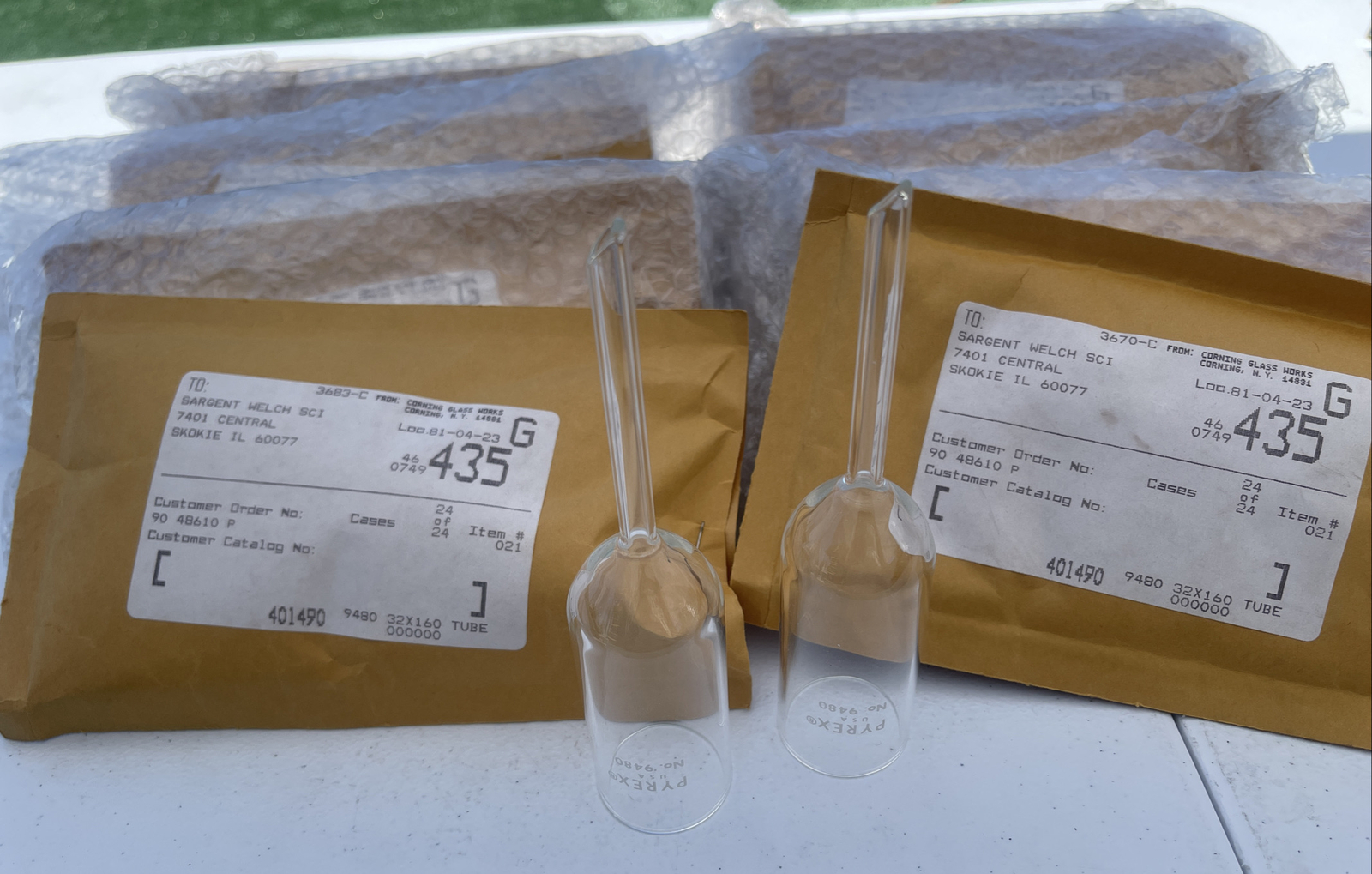 LOT OF 10 Corning Glass Works Corning ,N.Y. 14841 No.9480 PYREX Filter ...