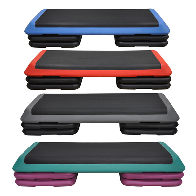 XL-Aerobic Step - 110cm*40cm Cardio Exercise 4 Risers Stepper or Add ...