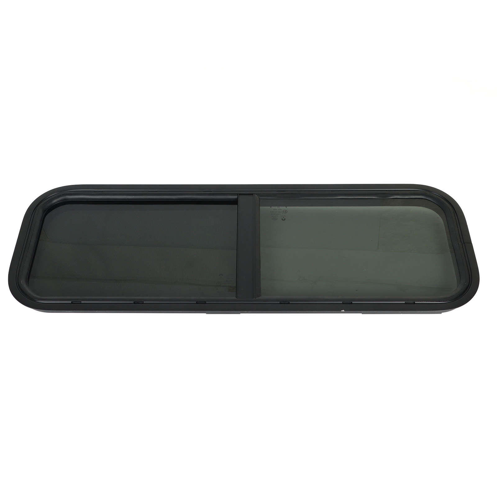 Round Angle Sliding RV Window Black Tempered Glass Shade Window ...