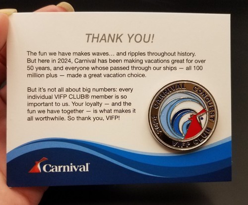 Carnival Cruise Line VIFP Club Pin 2024 Conquest New | eBay