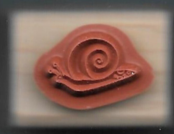 SNAIL SLUG SHELL SEASHELL Nature Drawing Stampin Up! NEW wood mount ...