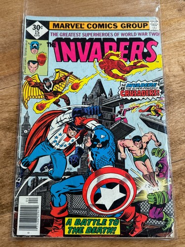 Marvel Comics The Invaders #15 (1977) VG/F Captain America Namor Human ...