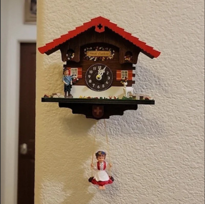 Loetscher Cuckoo Clock Heidi on the Swing Swiss RETIRED | eBay.de