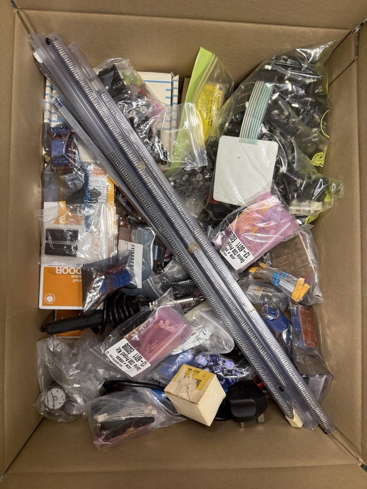 Large Mixed Job Lot of Electronic Components ICs, Connectors, Switches ...