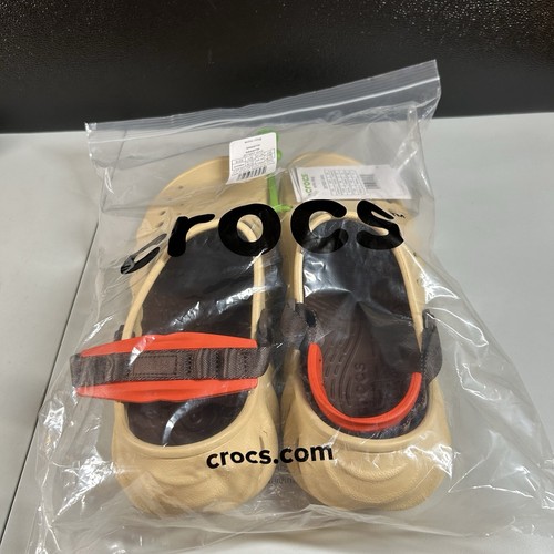Crocs Echo Clogs Mens 10 Sesame Tan Shoes Sneakers Strap Platform ...