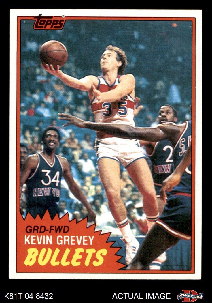 1981 Topps #96 Kevin Grevey E Bullets (Wizards) Kentucky 7 - NM | eBay