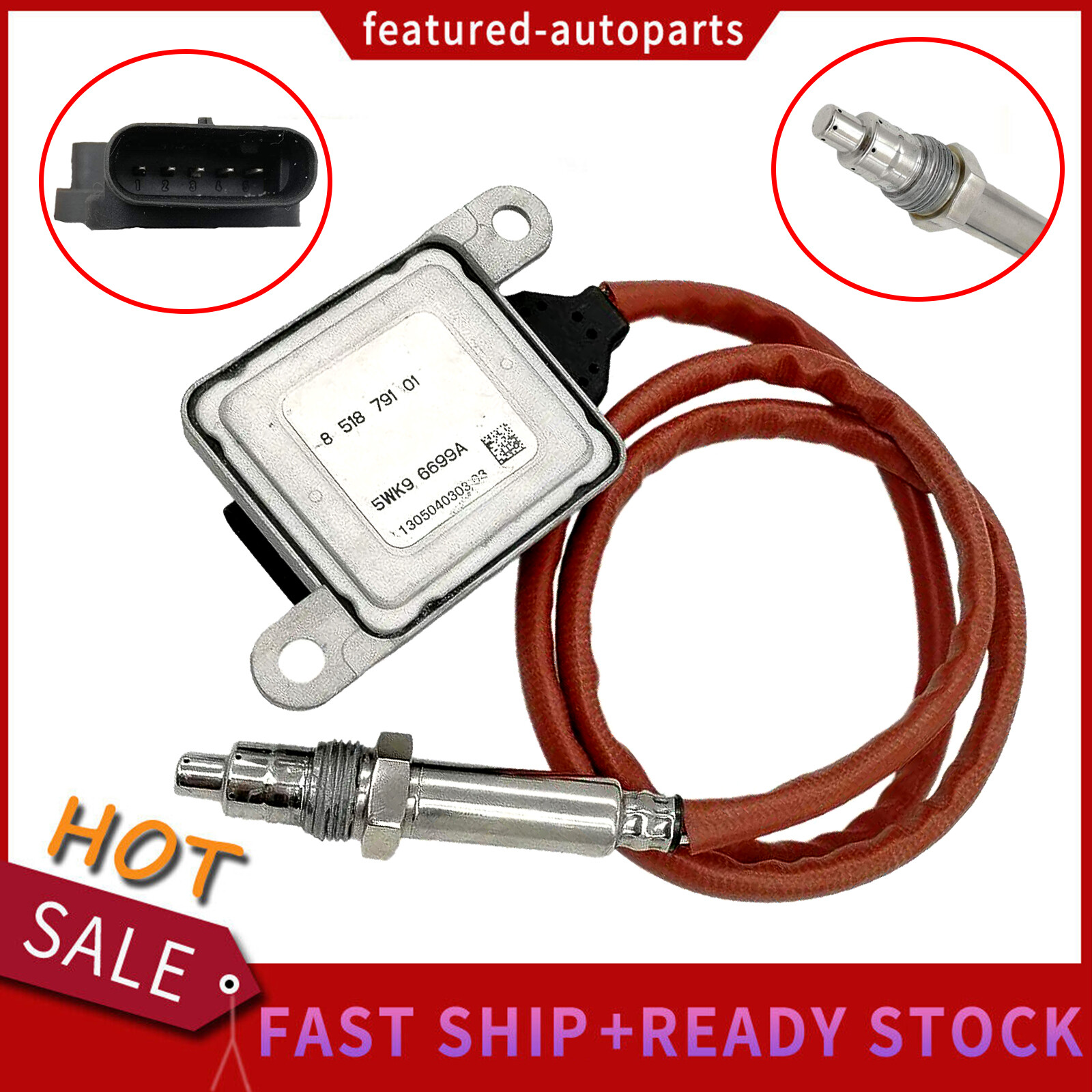 Nitrogen Oxide NOX Sensor 5WK96699C For 2014 2015 2016 2017 BMW 328d X3 ...